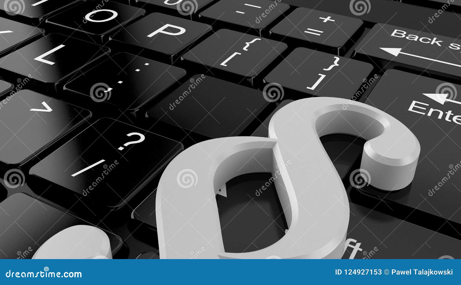 Paragraph Symbol Lying on Computer Keyboard Stock Illustration ...