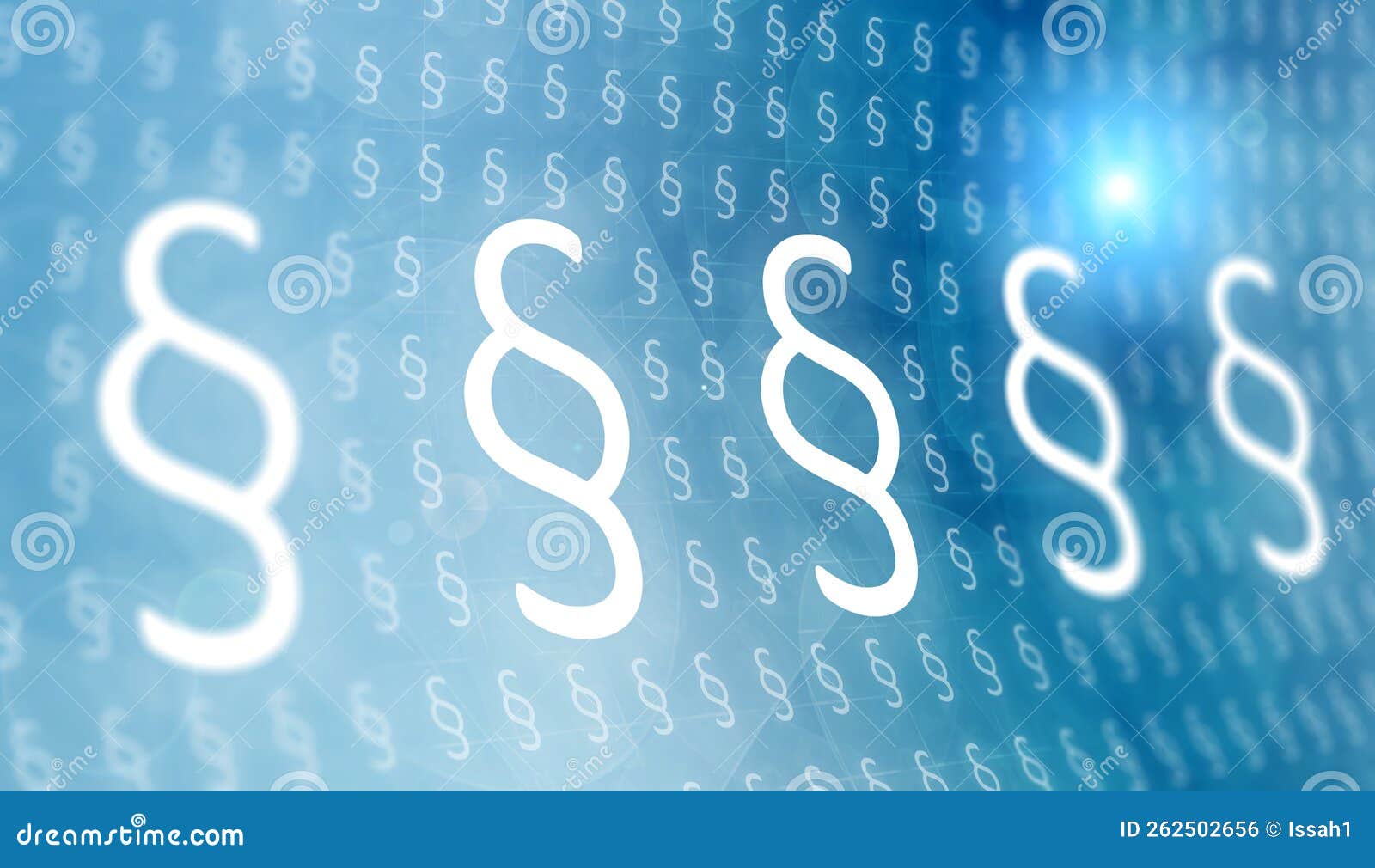 Paragraph Symbols on a Blue Background. Curved Screen with Perspective ...