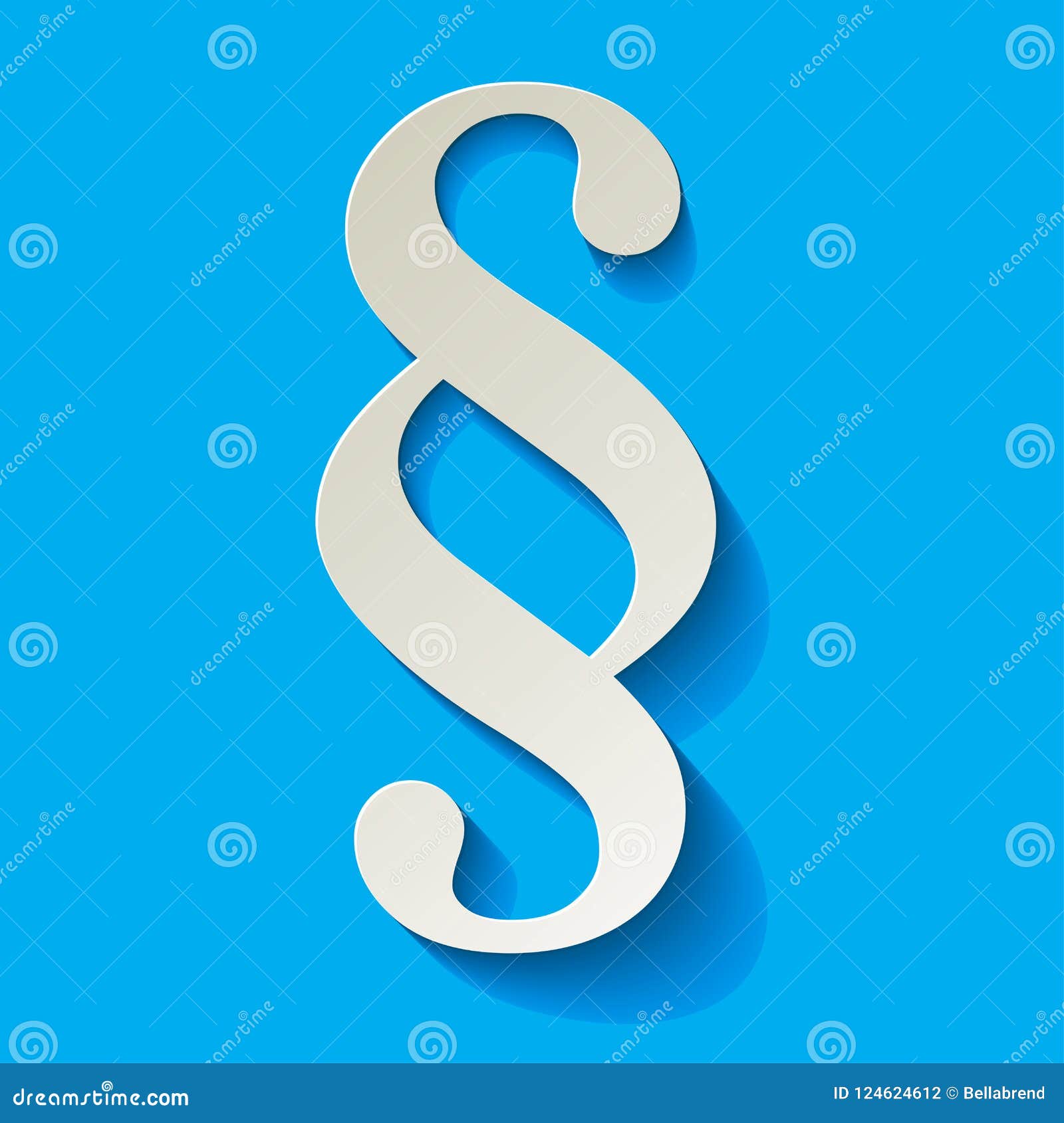 Paragraph White Symbol In The Corner On A Blue Bokeh Background. Vector ...