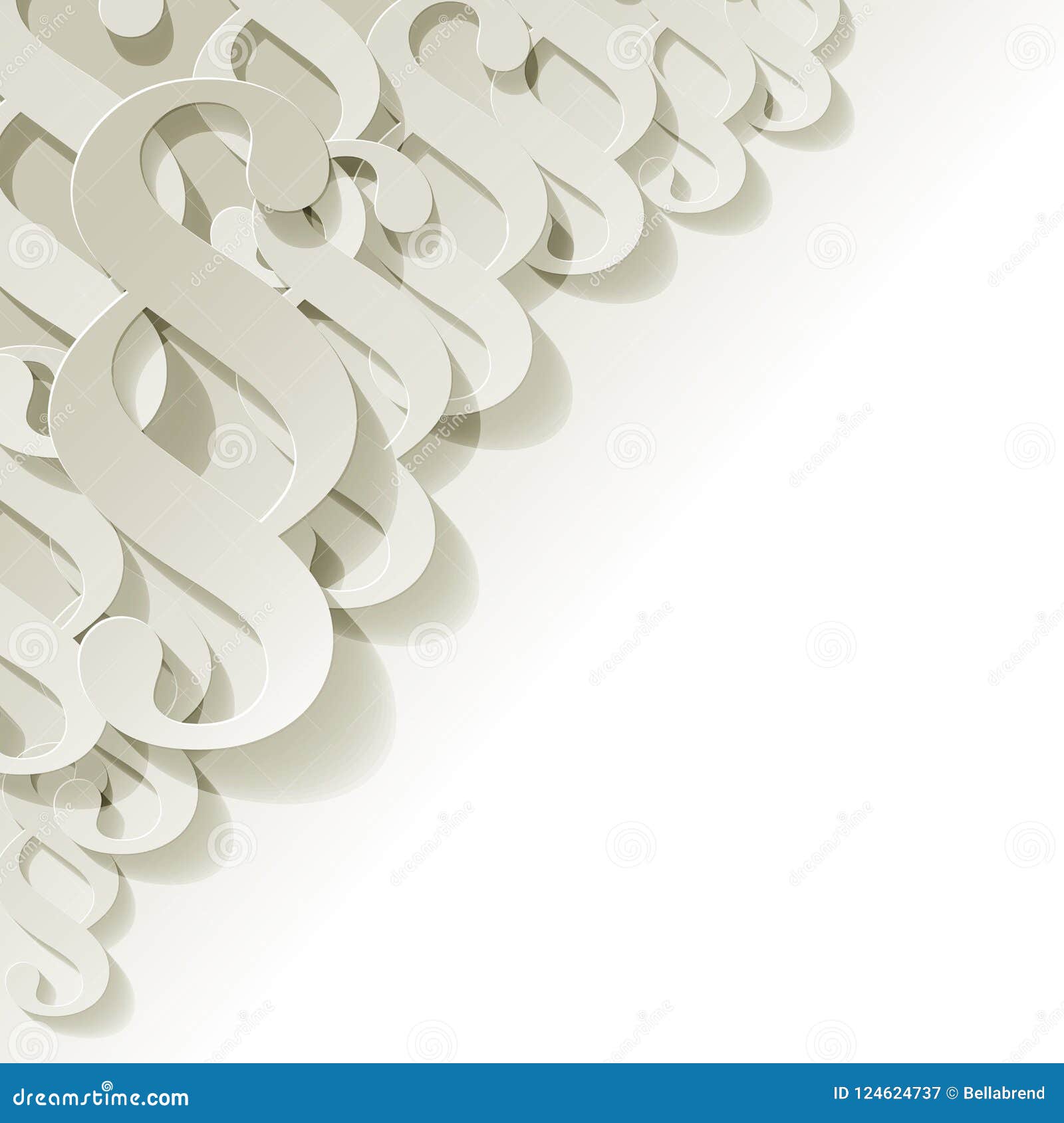 Paragraph White Symbol In The Corner On A Blue Bokeh Background. Vector ...