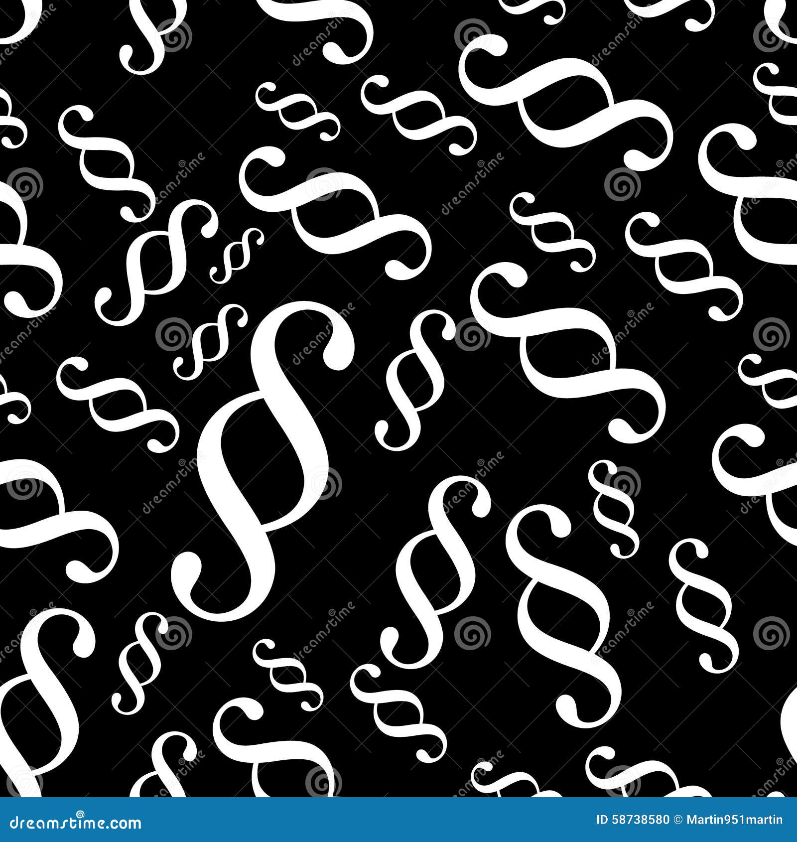 Paragraph White Symbols Seamless Vector Pattern Eps10 Stock Vector ...