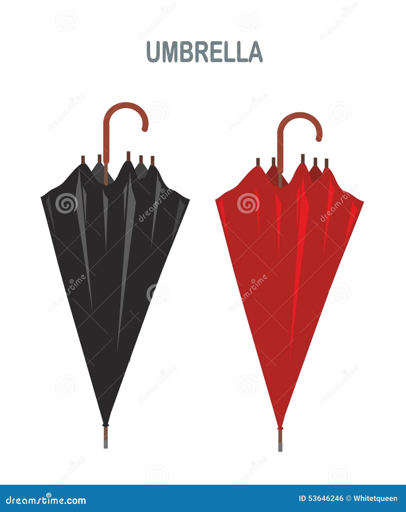 Paraguas, vector ilustración del vector. Ilustración de rojo - 53646246