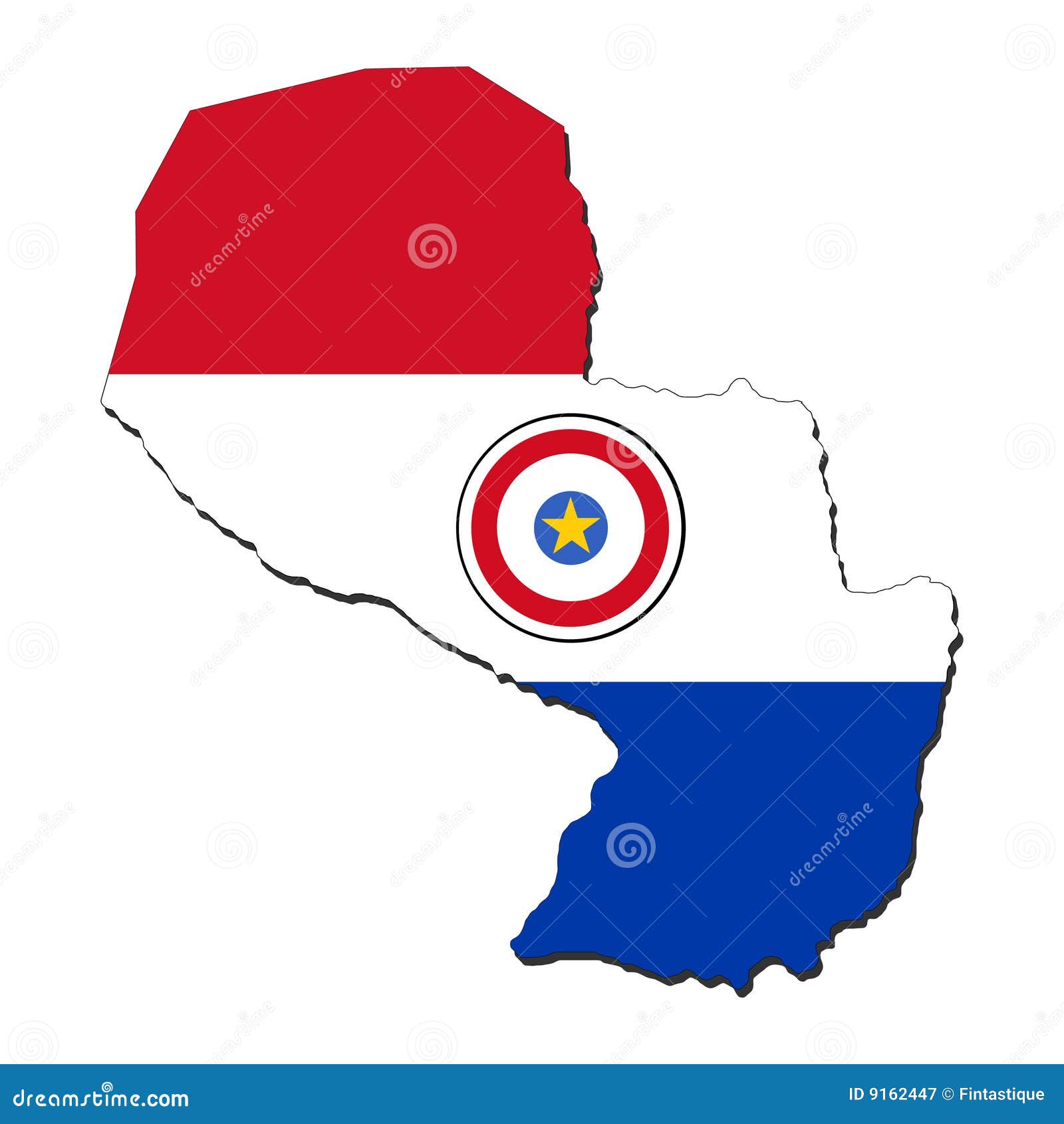 Paraguay map flag stock illustration. Illustration of country - 9162447