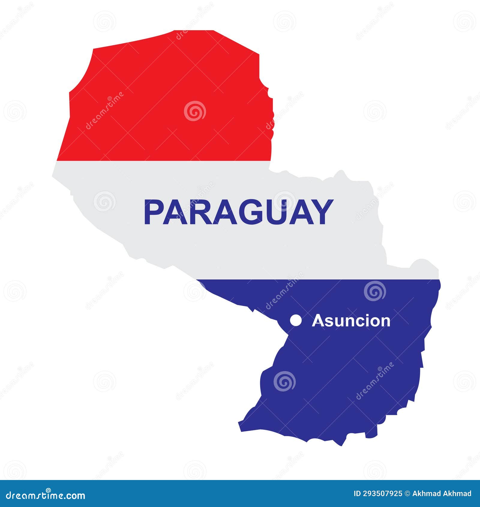 Paraguay map icon stock vector. Illustration of national - 293507925