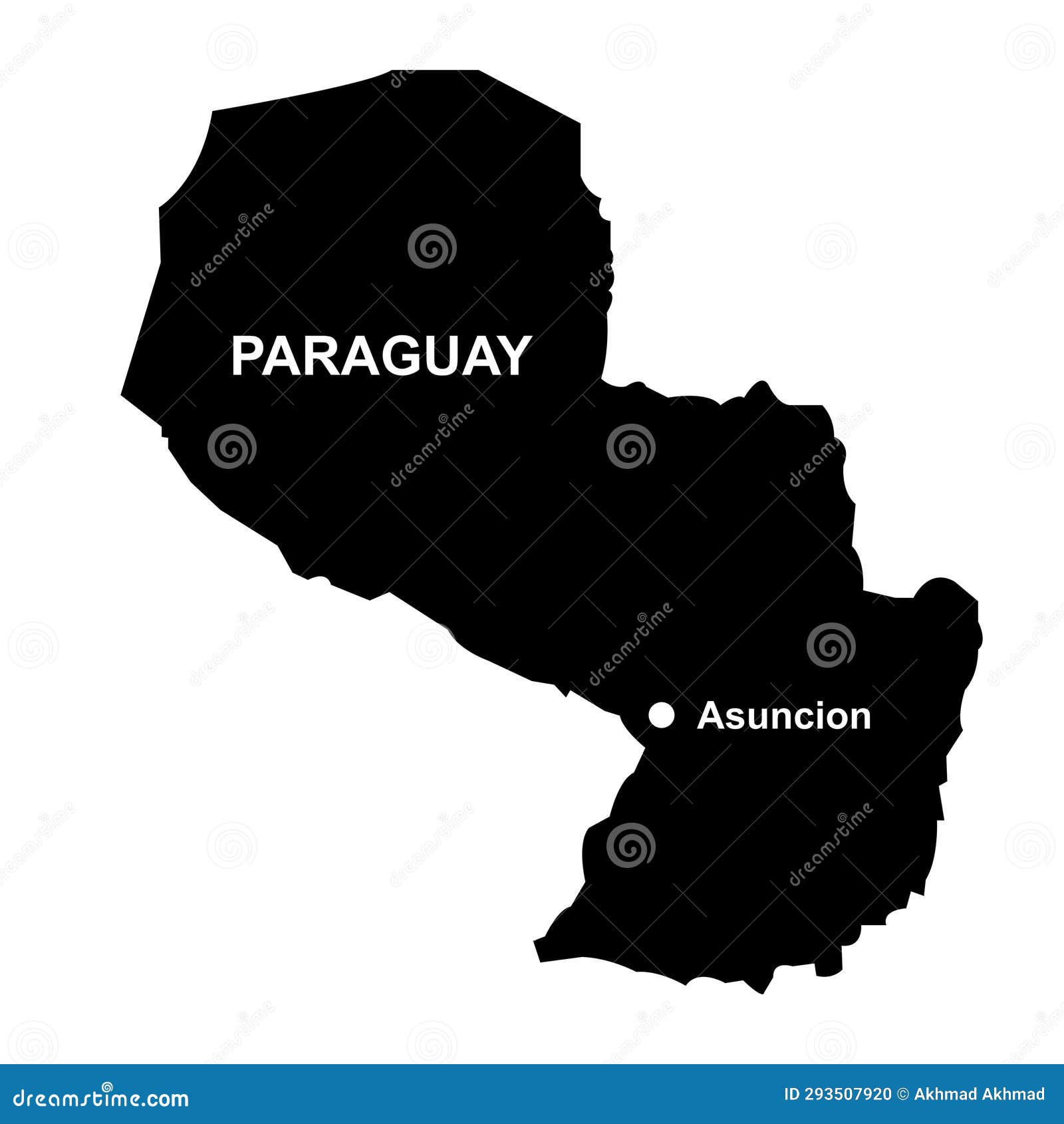 Paraguay map icon stock vector. Illustration of outline - 293507920