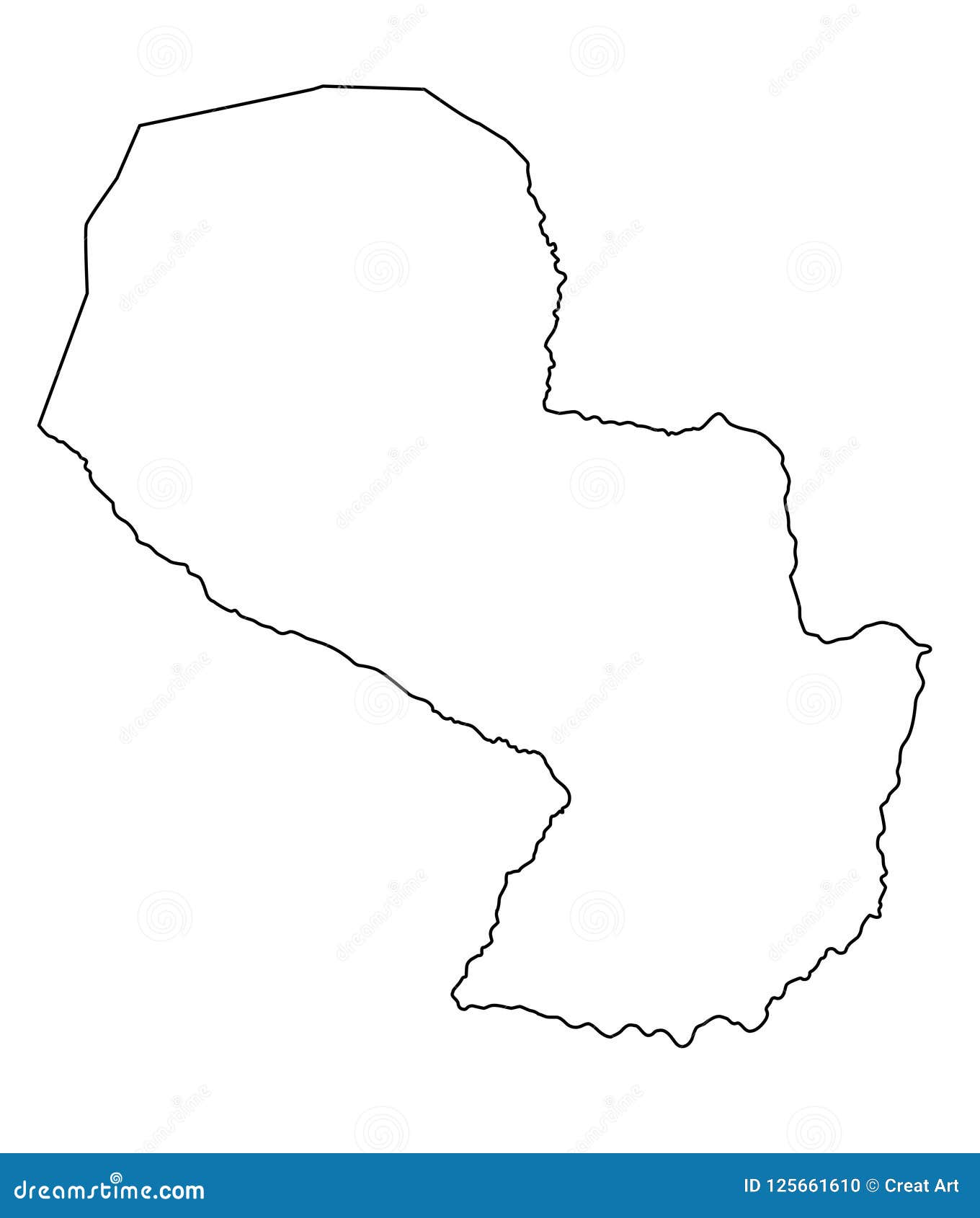 Paraguay Map Outline Vector Illustration Stock Vector - Illustration of ... Paraguay Map Outline Vector Illustration Stock Vector - Illustration of ...