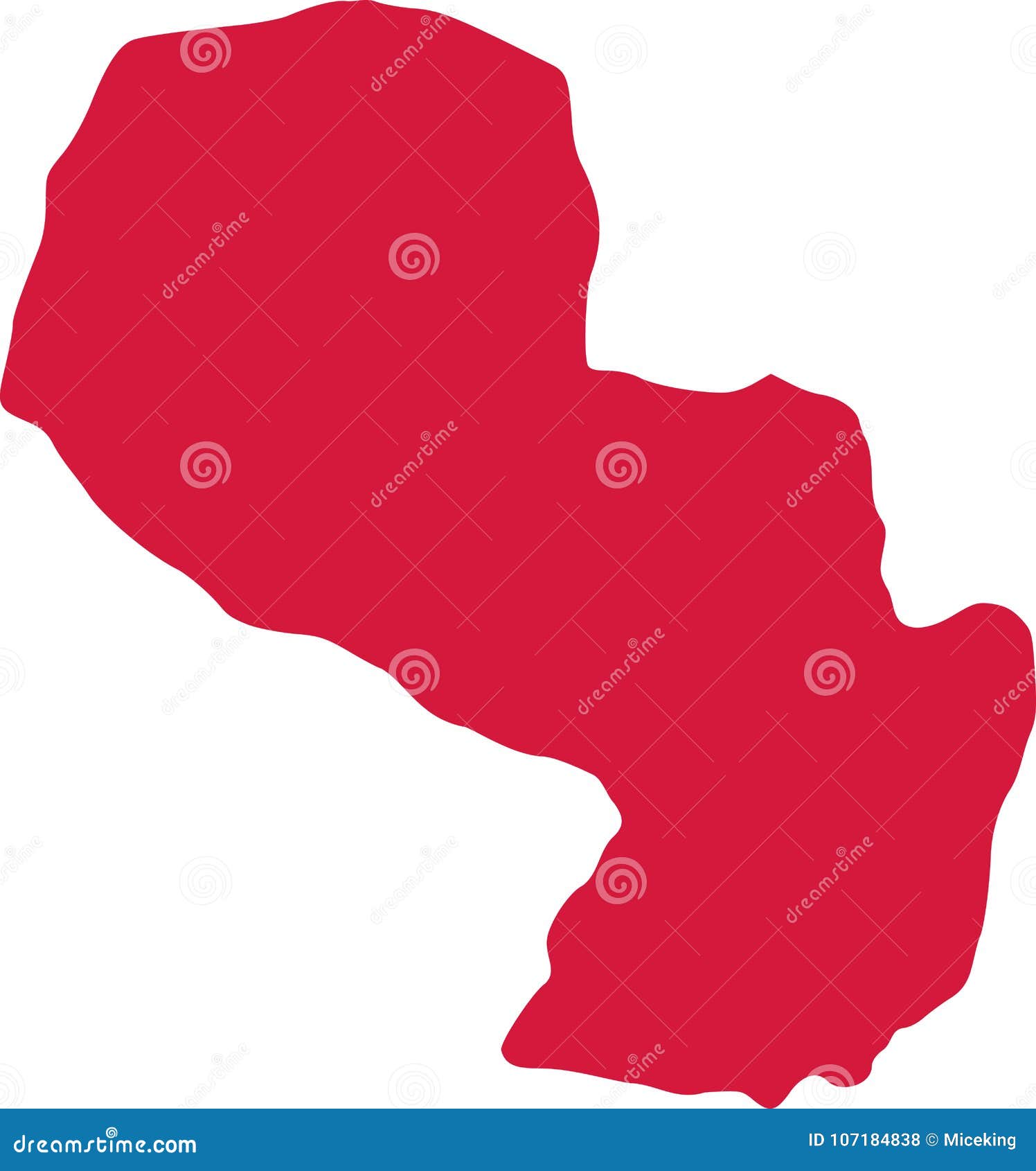Paraguay map vector stock vector. Illustration of icon - 107184838