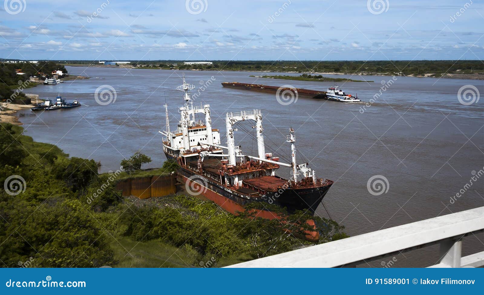 Paraguay River in Asuncion stock image. Image of brownish - 91589001