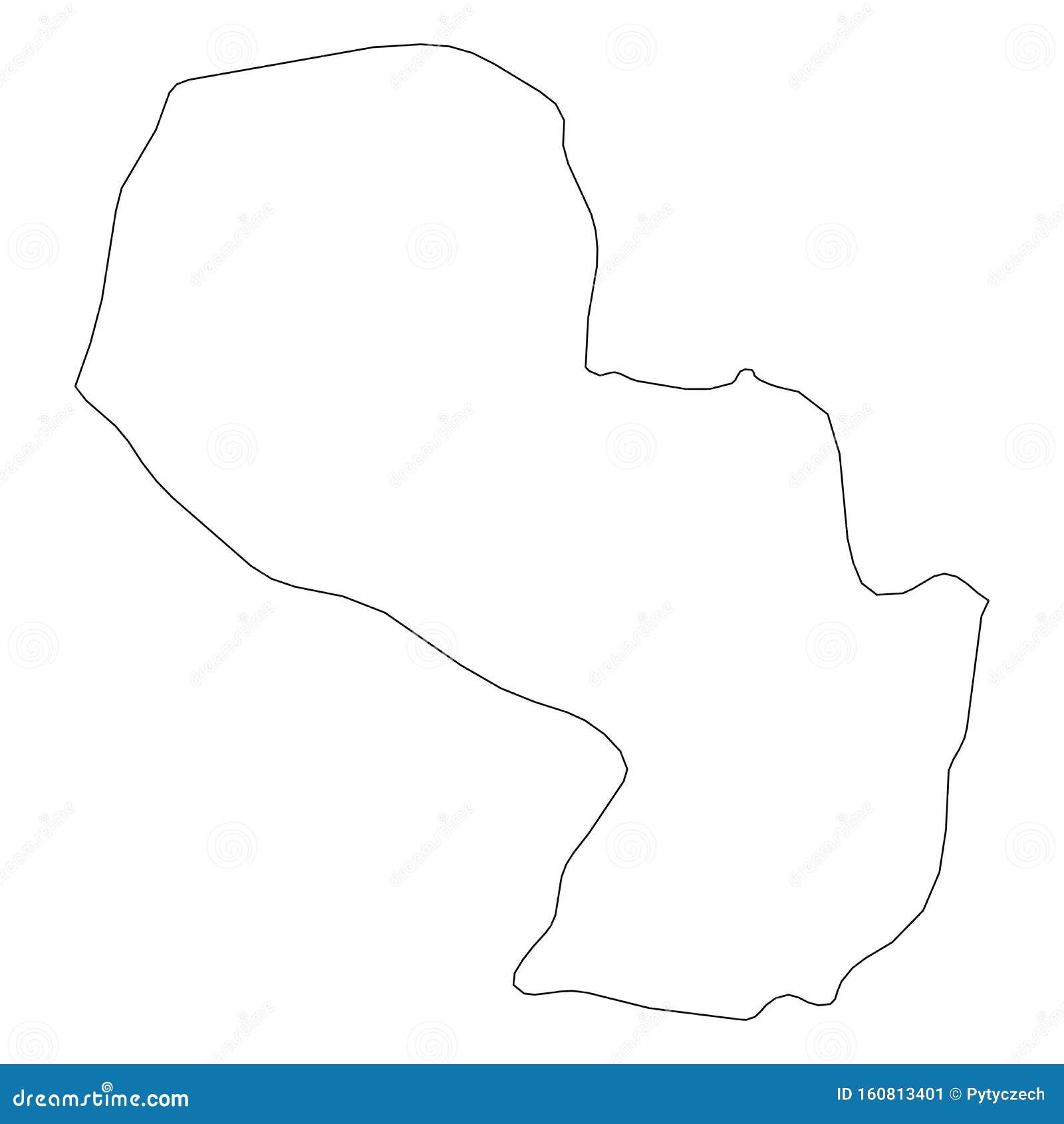 Paraguay - Solid Black Outline Border Map of Country Area. Simple Flat ... Paraguay - Solid Black Outline Border Map of Country Area. Simple Flat ...