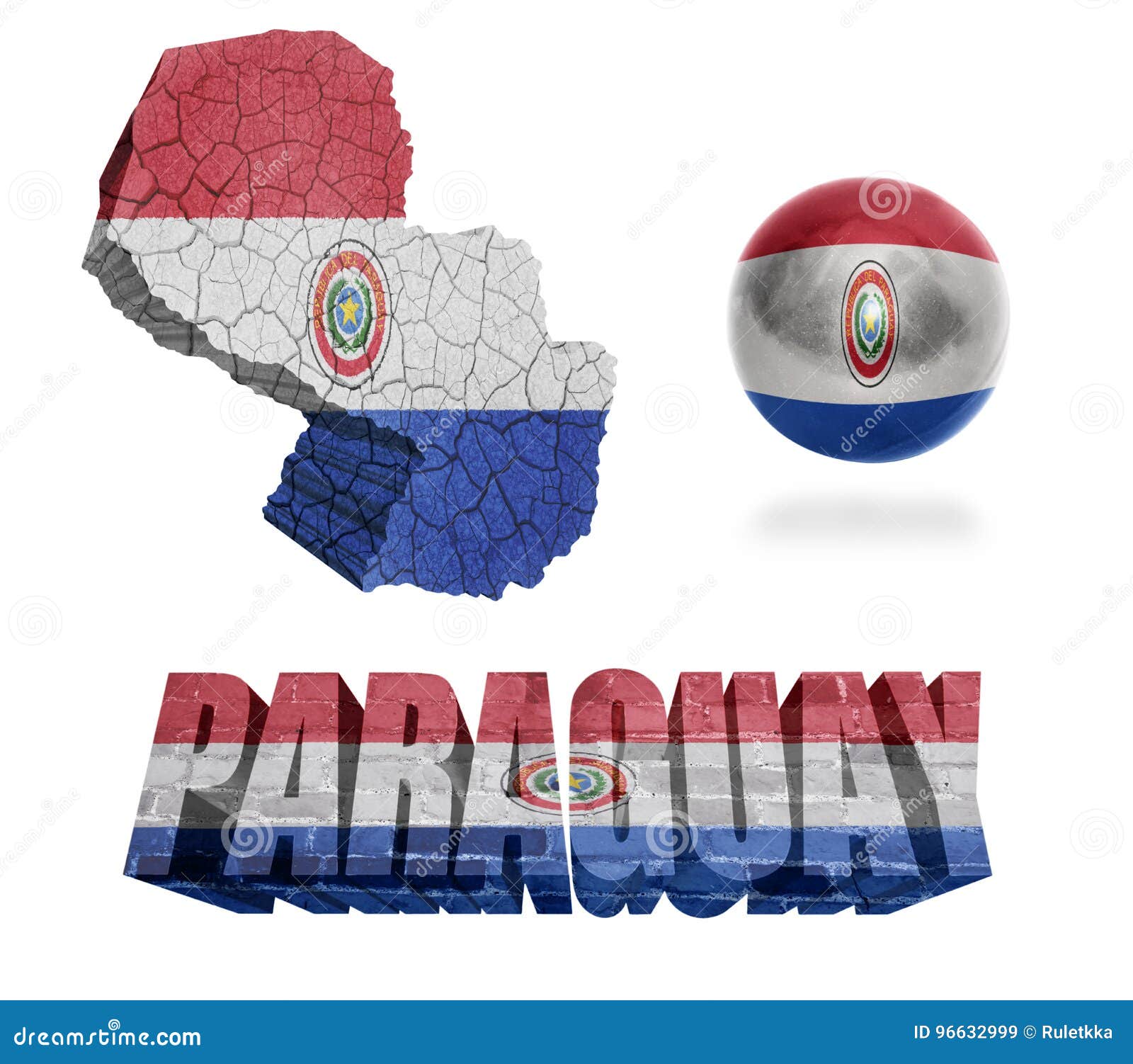 Paraguay Symbols stock illustration. Illustration of american - 96632999