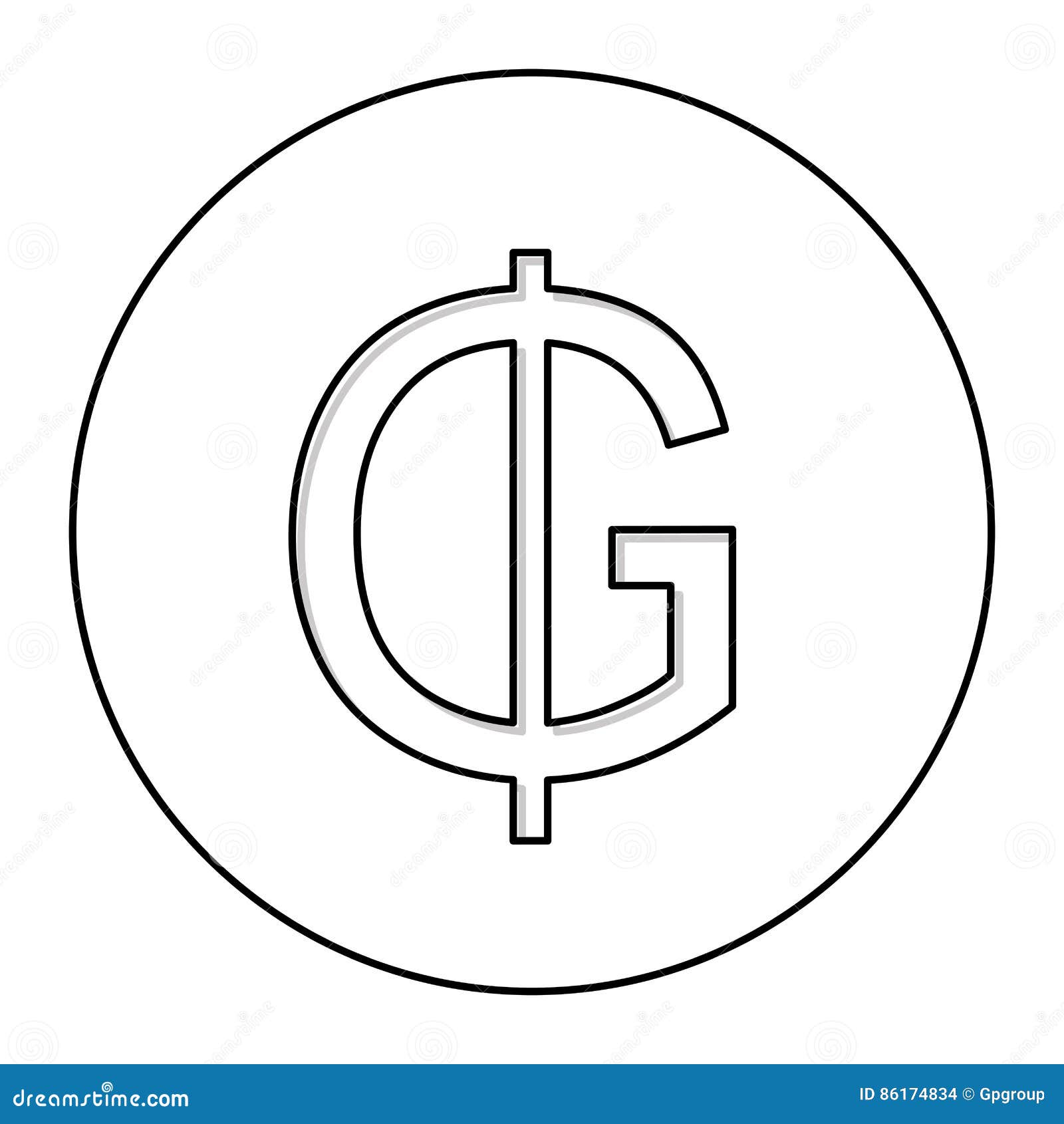 Paraguayan Guarani Currency Symbol Icon Stock Illustration ...