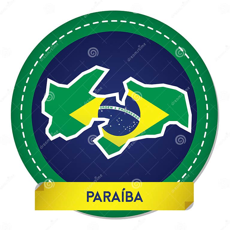 Paraiba Map Sticker. Vector Illustration Decorative Design Stock ...