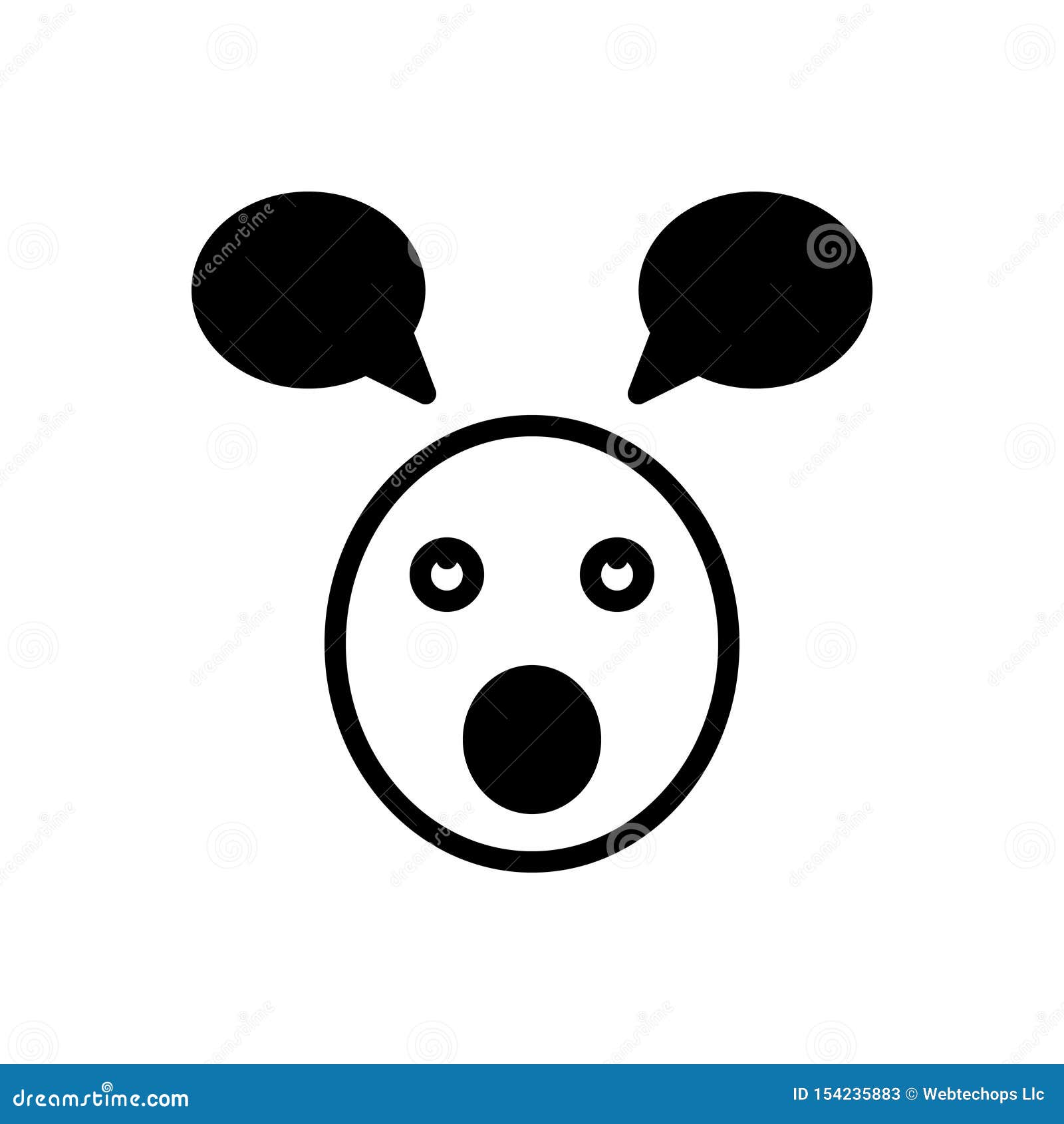 Black Solid Icon for Parakeet, Foolish and Stupid Stock Vector ...