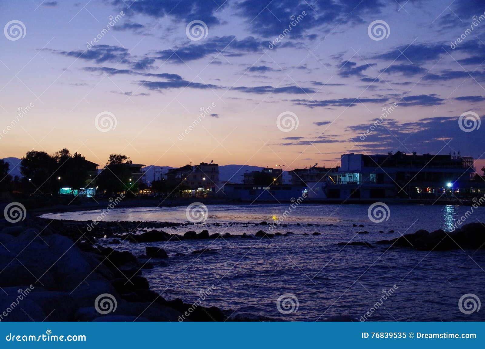 Paralia greece stock image. Image of inlet, city, katerini - 76839535