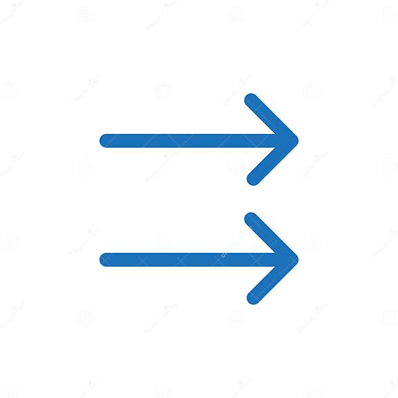 Parallel Arrows Icon Simple Vector Symbol Stock Vector - Illustration ...