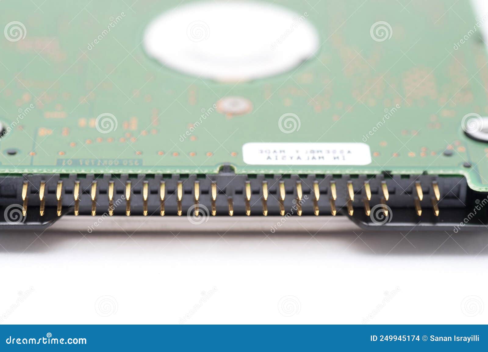PATA disk connector stock photo. Image of close, blur - 249945174