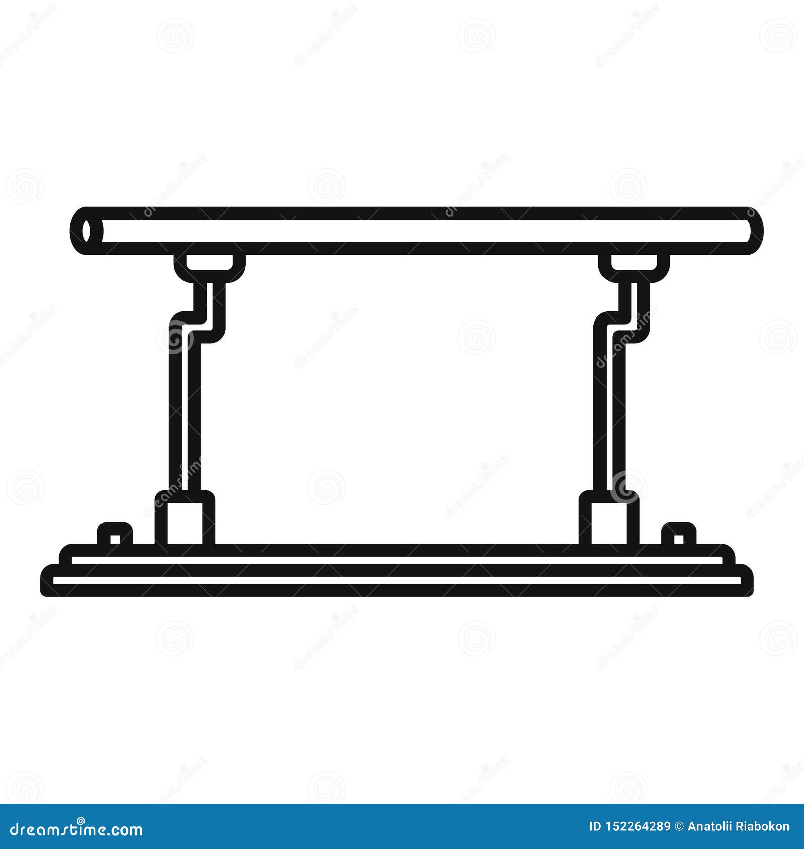 Parallel Bars Icon, Outline Style Stock Vector - Illustration of ...