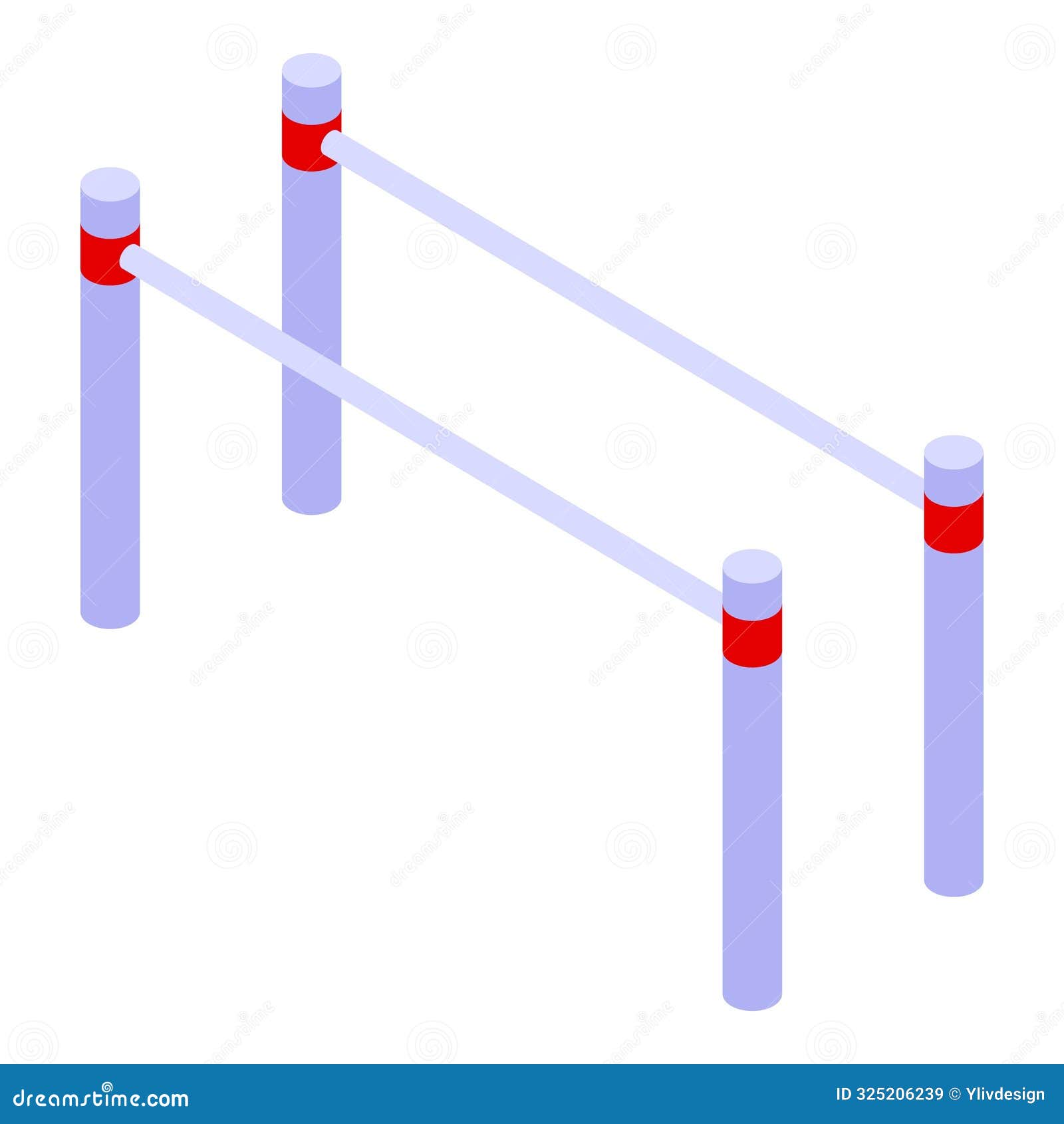 Parallel Bars Showing Healthy Lifestyle on White Background Stock ...
