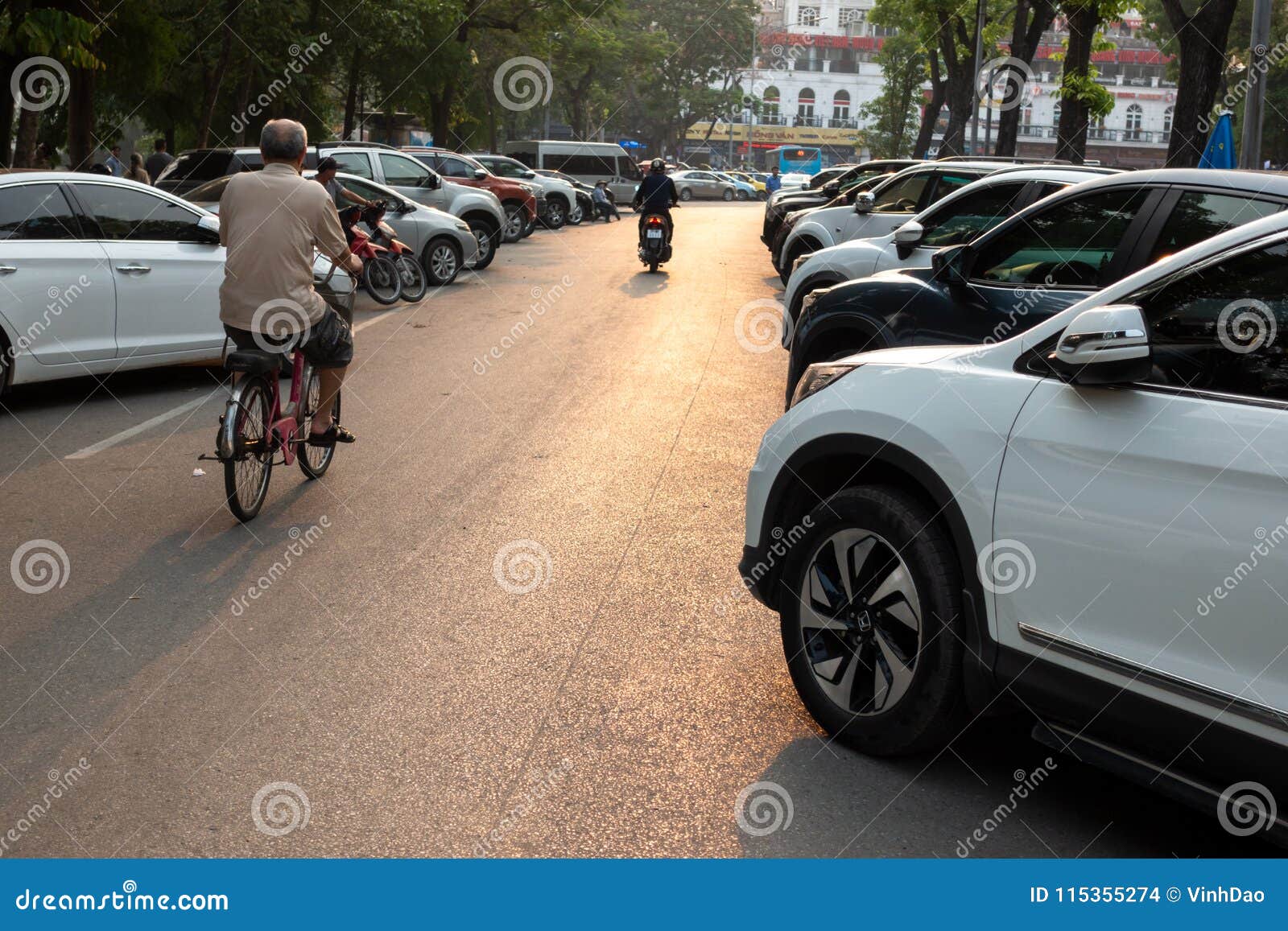 Parallel Cars Parked on the Urban Street Side Editorial Stock Image ...
