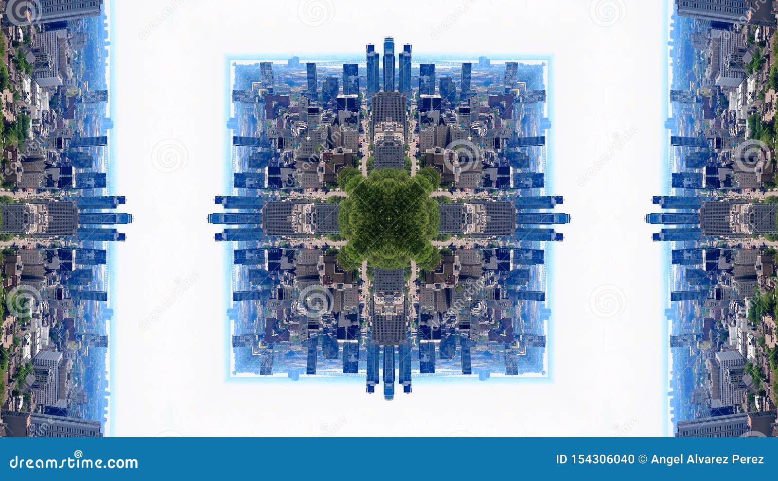 Parallel city effect stock illustration. Illustration of decor - 154306040