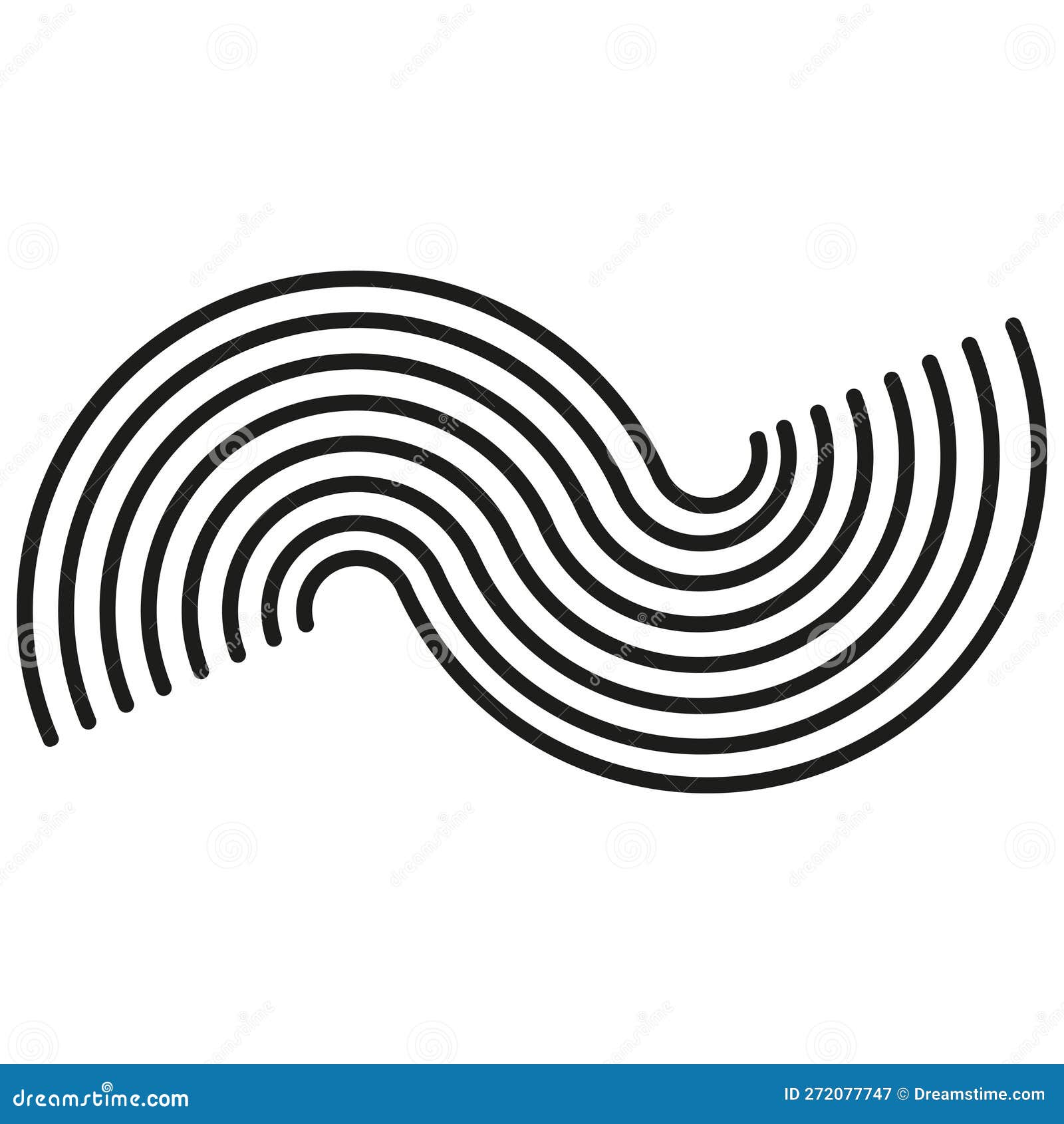 Parallel Curved Lines. Abstract Geometric Pattern. Vector Illustration ...