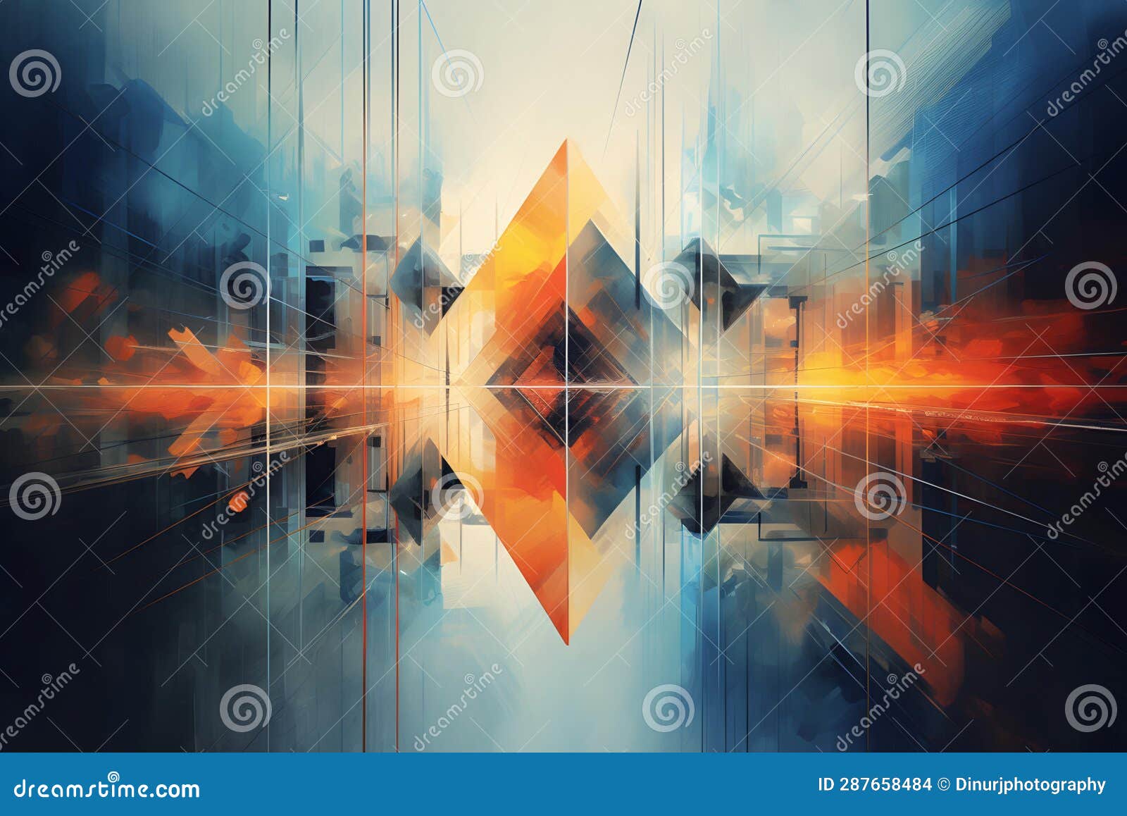 Parallel Dimensions. Geometric Abstraction Stock Illustration ...