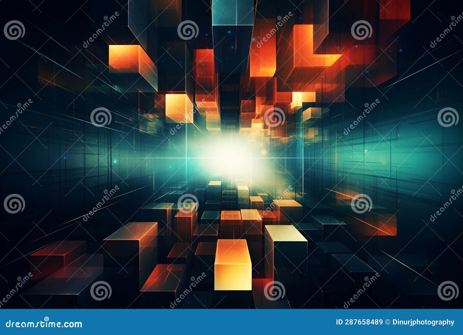 Parallel Dimensions. Geometric Abstraction Stock Illustration ...