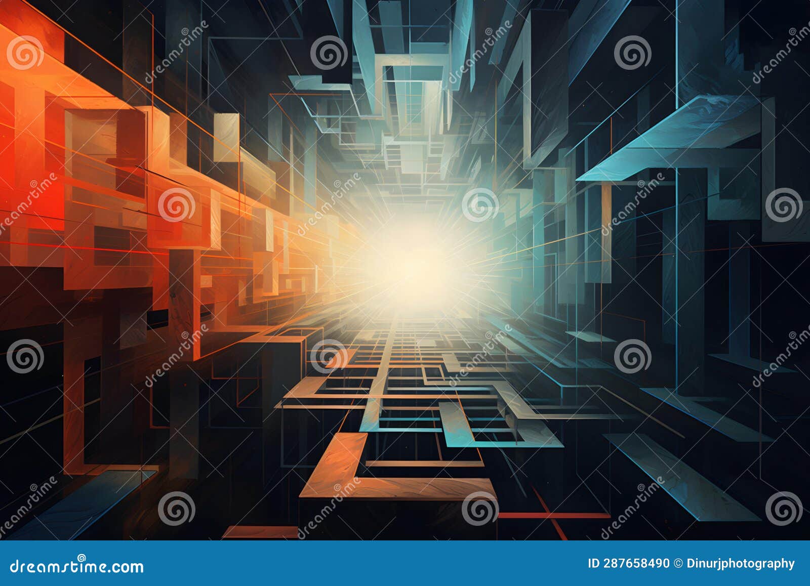Parallel Dimensions. Geometric Abstraction Stock Illustration ...