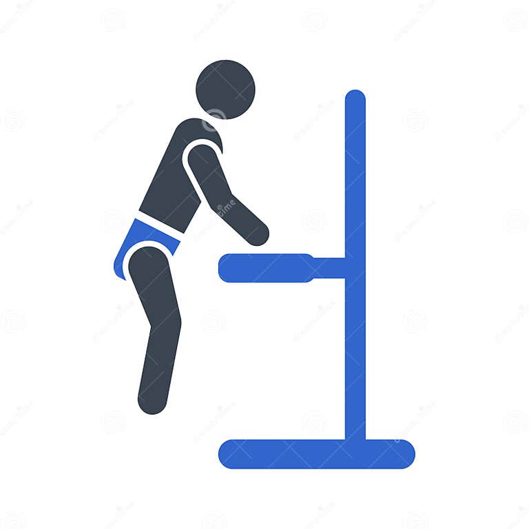 Parallel Dips Exercise Icon Stock Vector - Illustration of builder ...