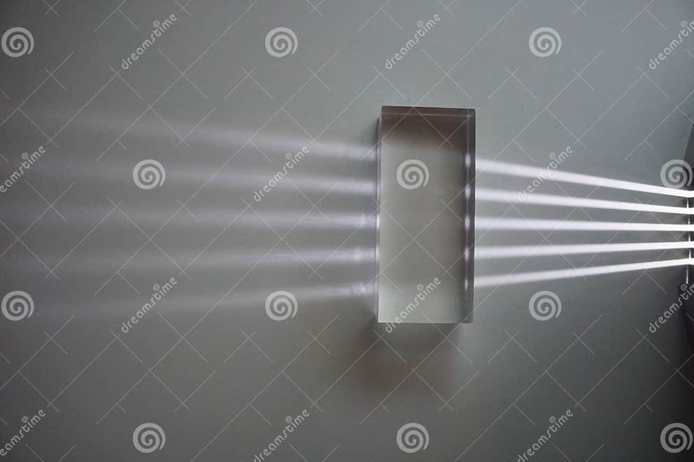 Parallel Light Refracted through a Rectangular Transparent Plastic Rod ...