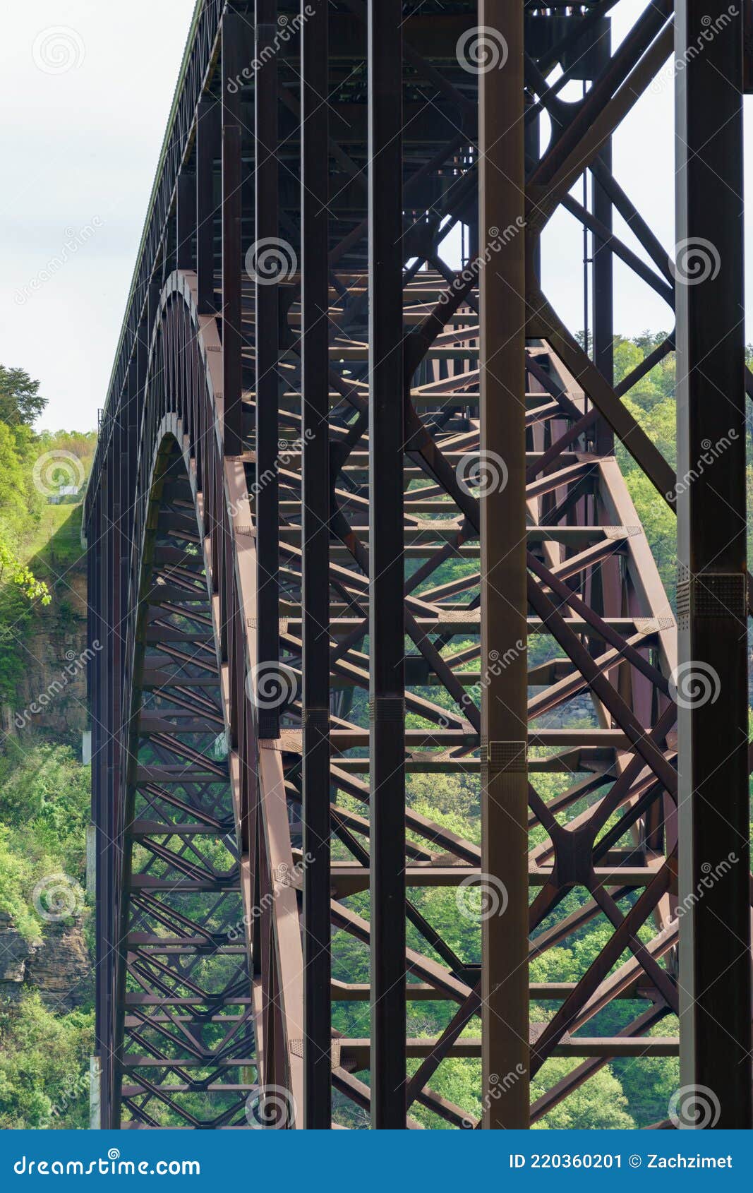 Parallel Lines and Arch Details of the New River Gorge Bridge Stock ...