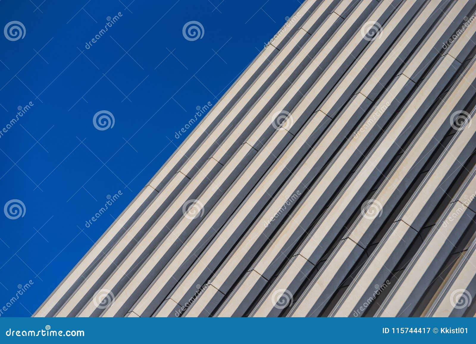 Parallel Lines Mark the Side of Highrise Stock Image - Image of line ...