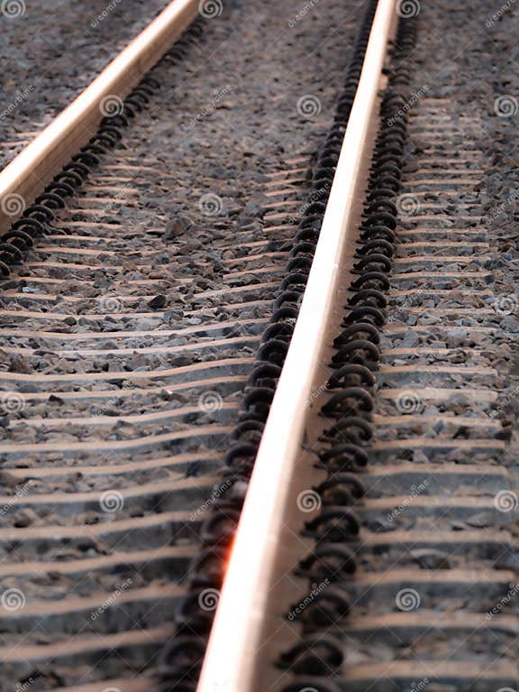 Parallel Lines of the Railroad Stock Photo - Image of predestination ...