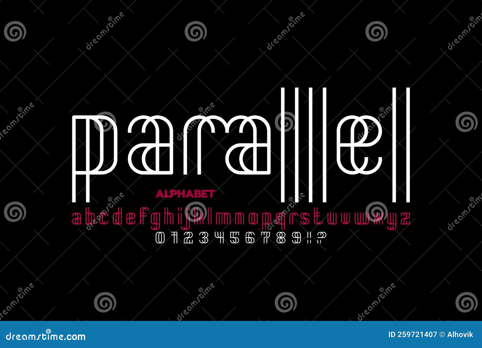 Parallel lines style font stock vector. Illustration of creative ...