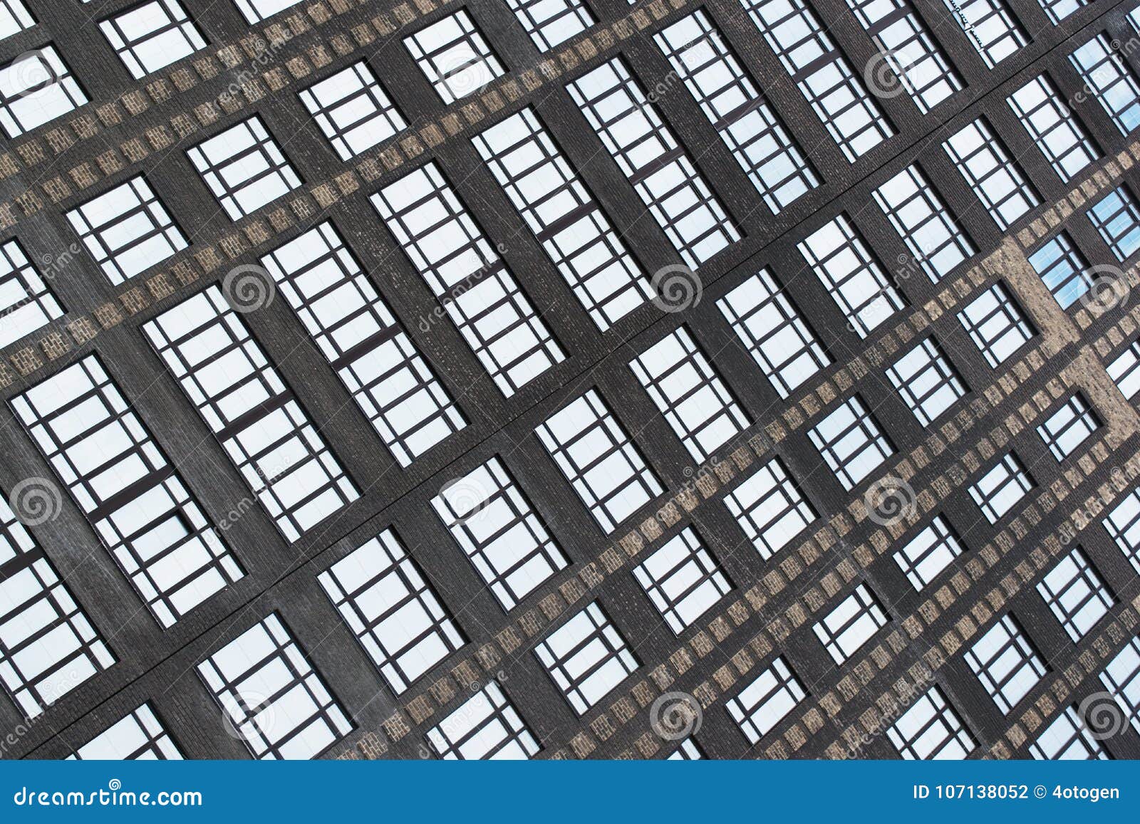 Parallel Lines of Windows of a High-rise Building Stock Photo - Image ...
