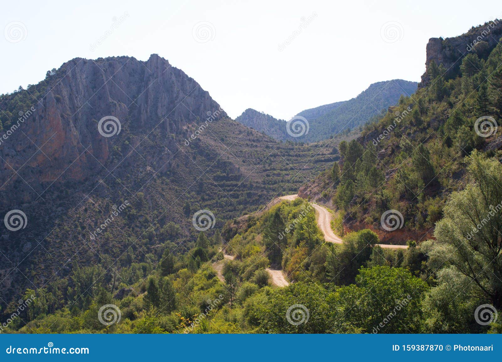 Parallel Paths in the Mountain Stock Photo - Image of rock, tree: 159387870
