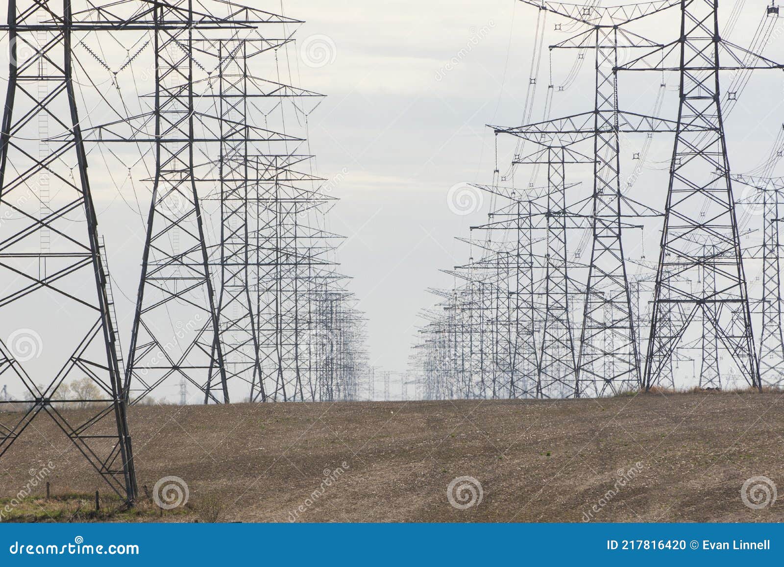 Parallel Power Transmission Lines Stock Image | CartoonDealer.com #8540809