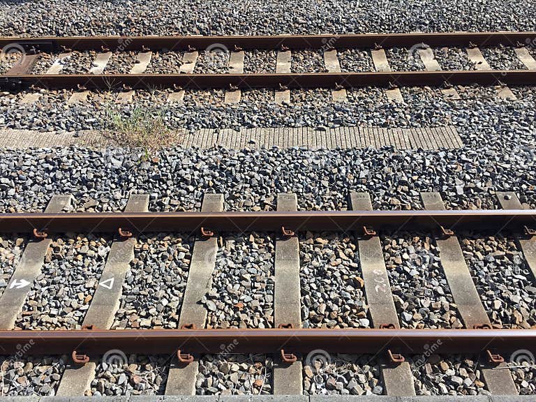 Parallel rail ways stock photo. Image of logistics, route - 62544524