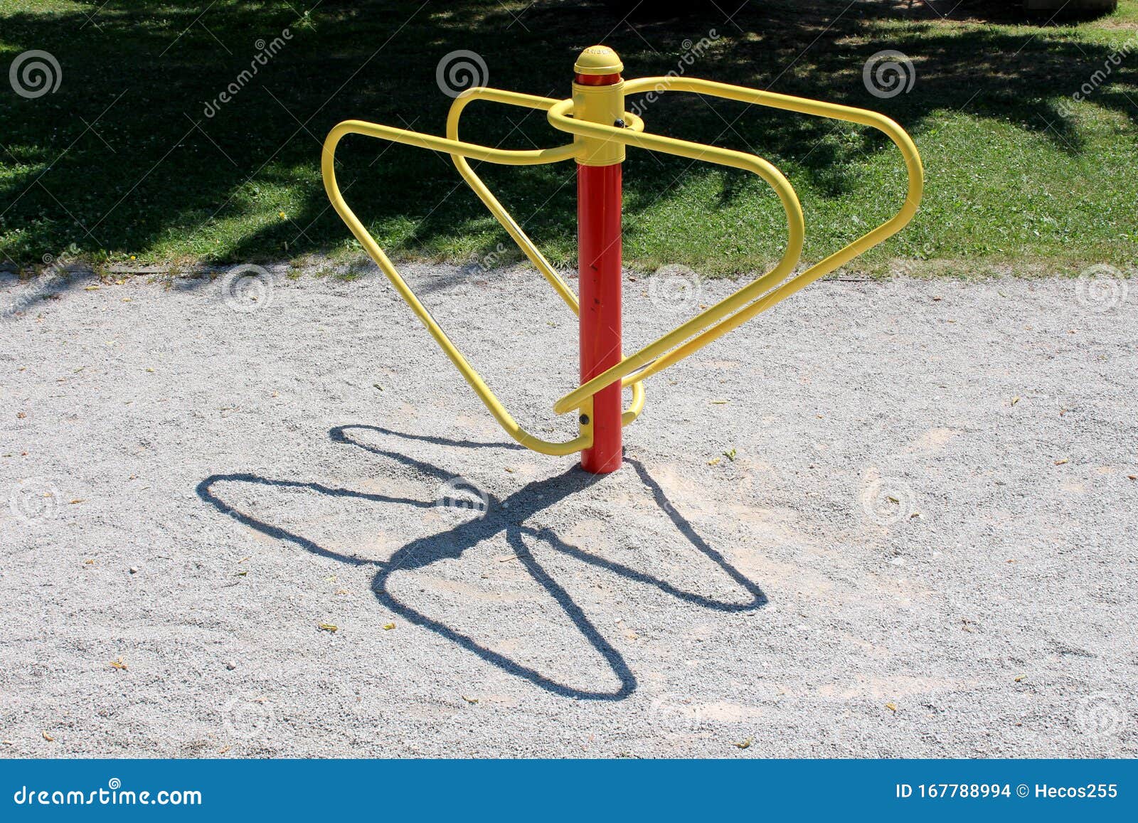 Parallel Rails Colorful Red and Yellow Public Park Fitness Outdoor ... Parallel Rails Colorful Red and Yellow Public Park Fitness Outdoor ...