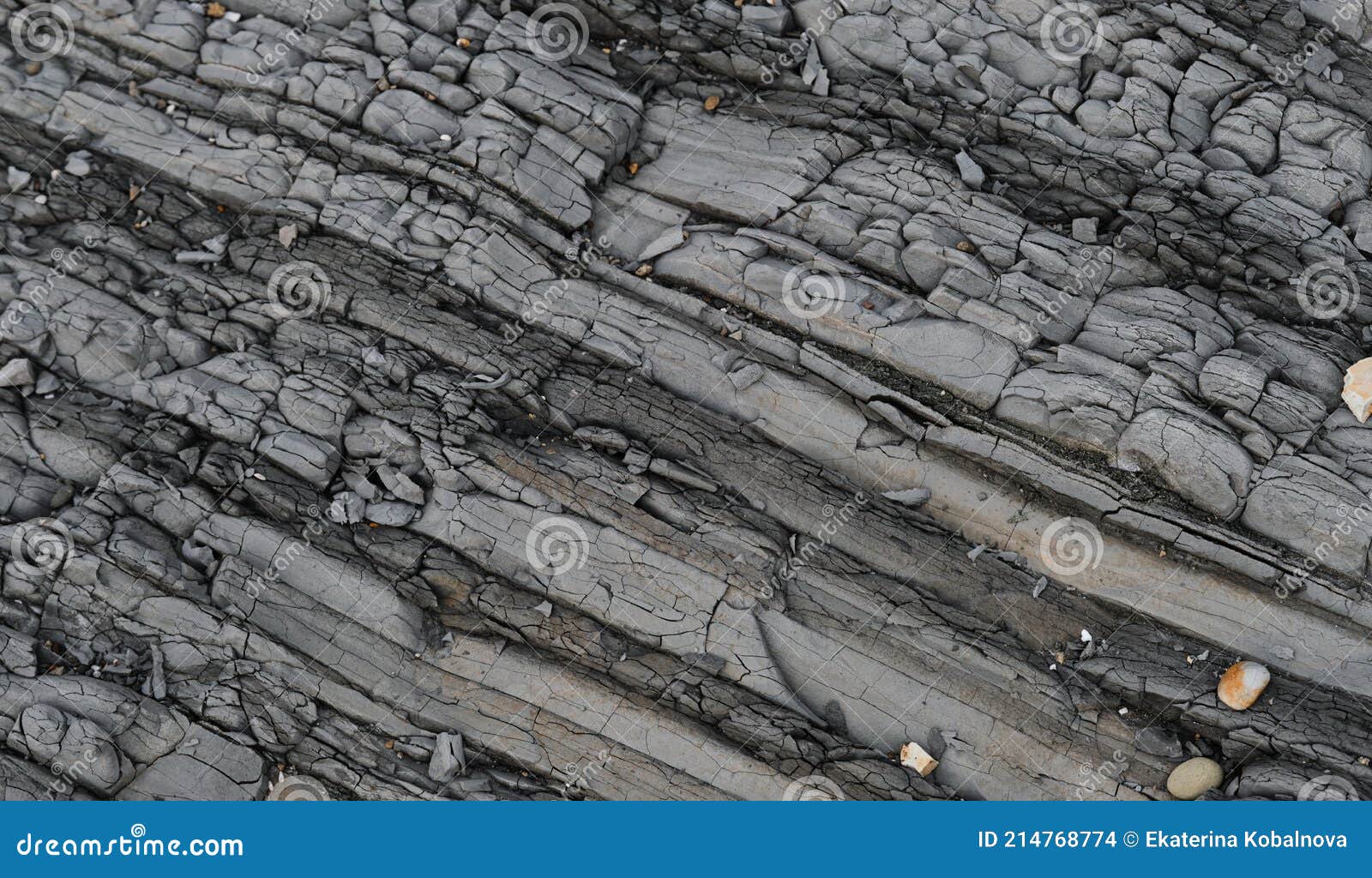 Parallel Striped Lines of Mountain Close Up. Gray Striped Rock. Texture ...