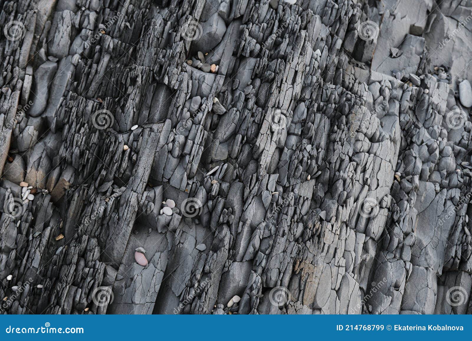 Parallel Striped Lines of Mountain Close Up. Gray Striped Rock. Texture ...
