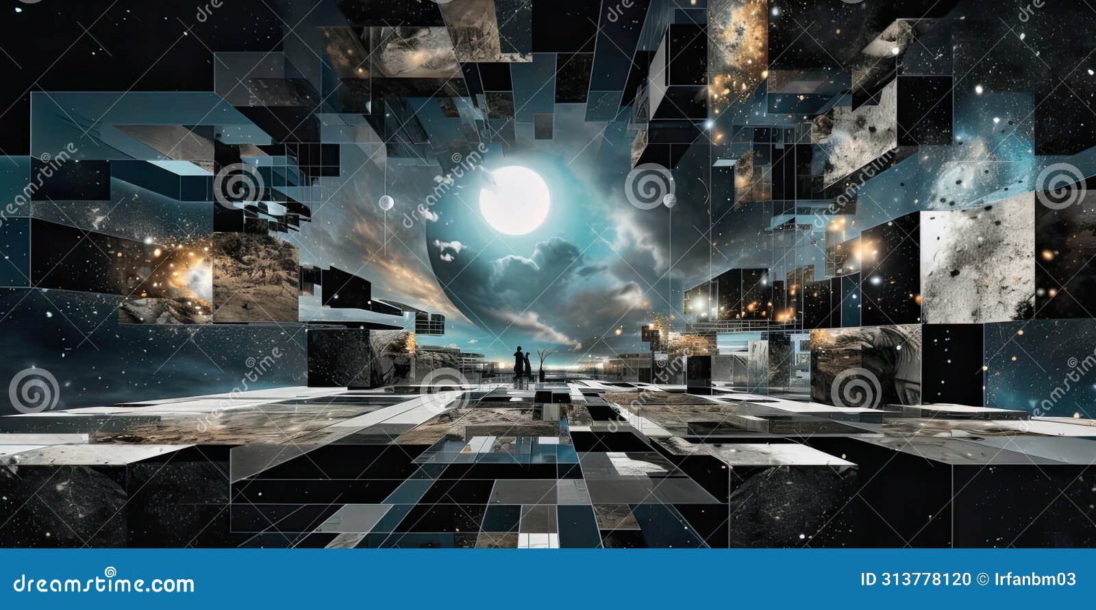 Parallel Universe-inspired Mixed Dimension Background with Surreal ...