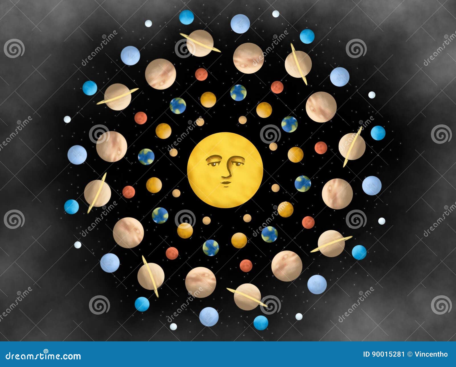 Parallel Universe Mandala Design Illustration Stock Image ...