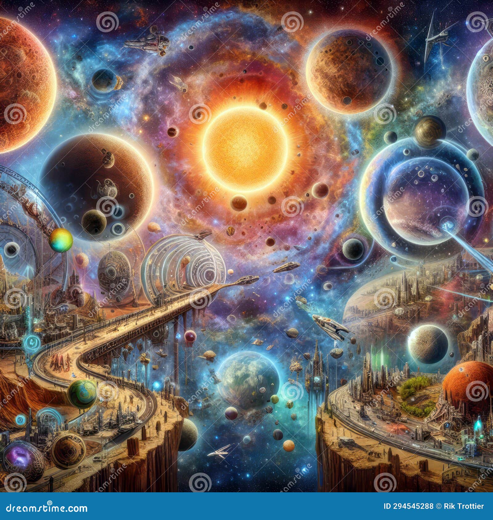 Parallel Universe Multiple Earth Stock Illustration - Illustration of ...