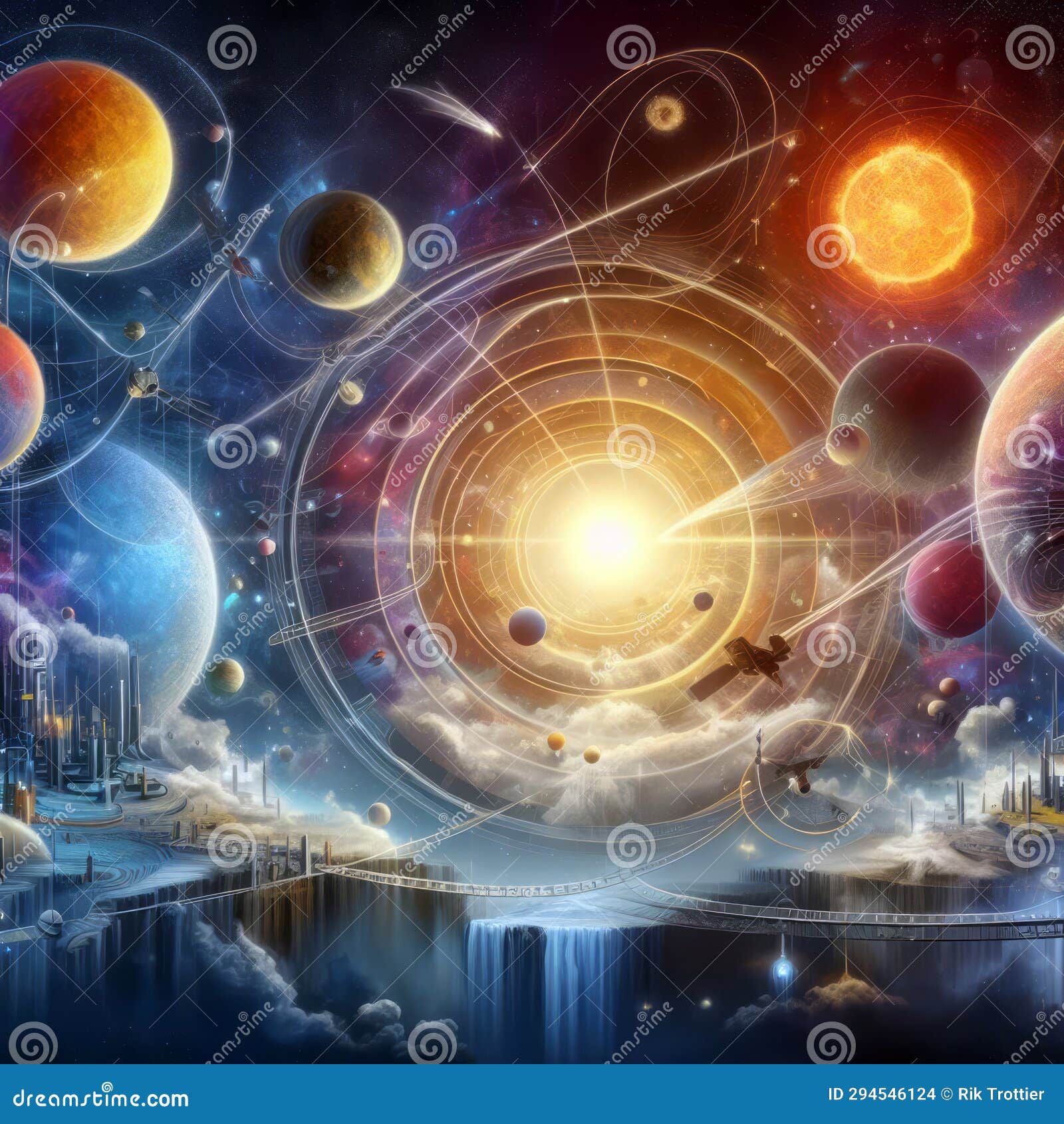 Parallel Universe Multiple Earth Stock Photo - Image of galaxy ...
