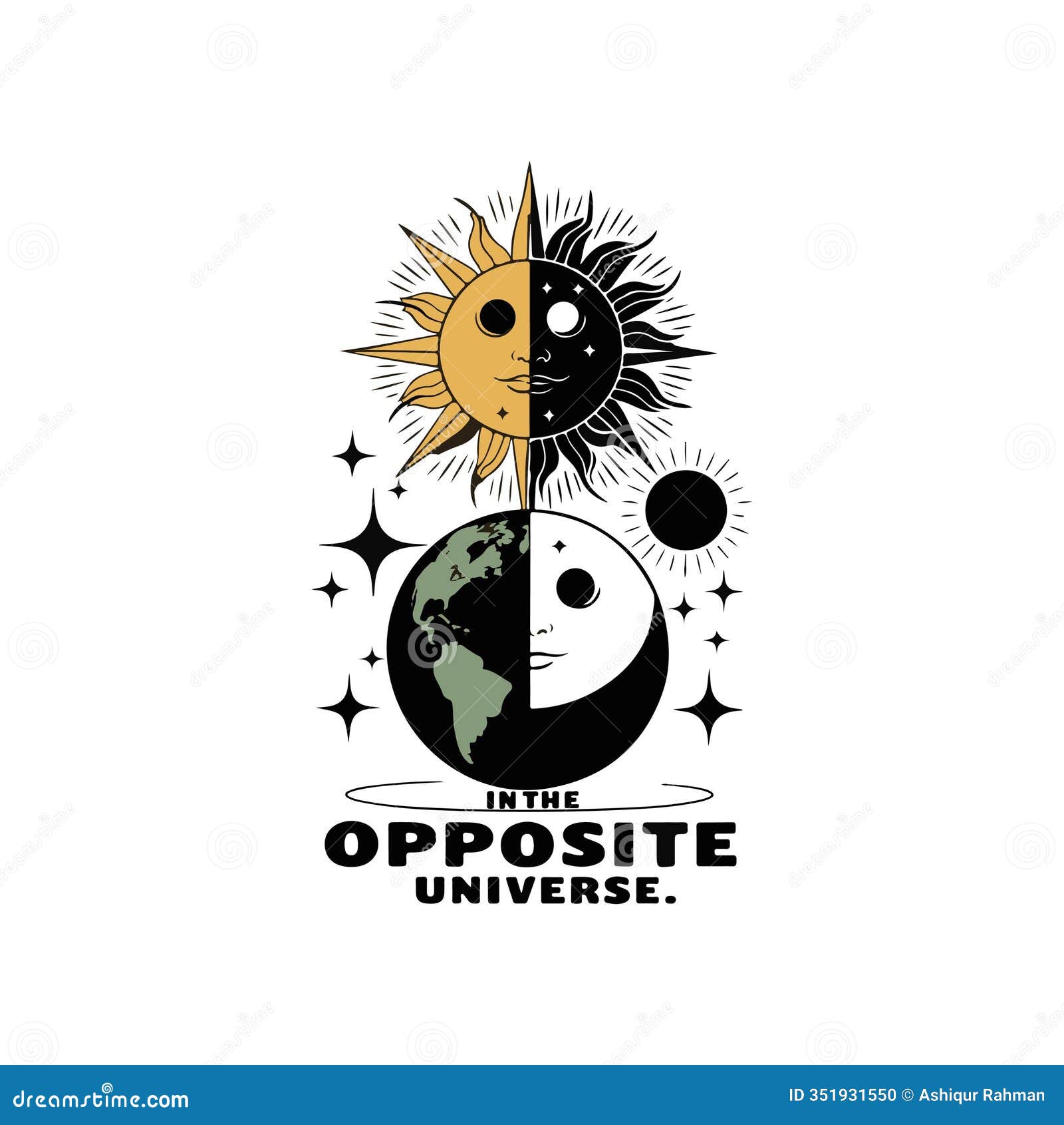 Parallel Universe Silhouettes in Vector Form Stock Illustration ...