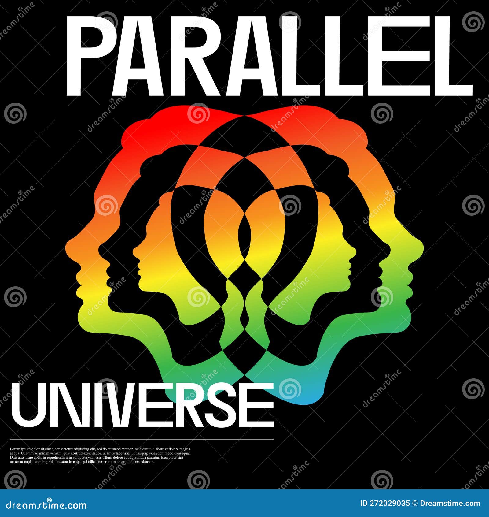 Parallel Universe. Vector Hand Drawn Minimalistic Placard with ...