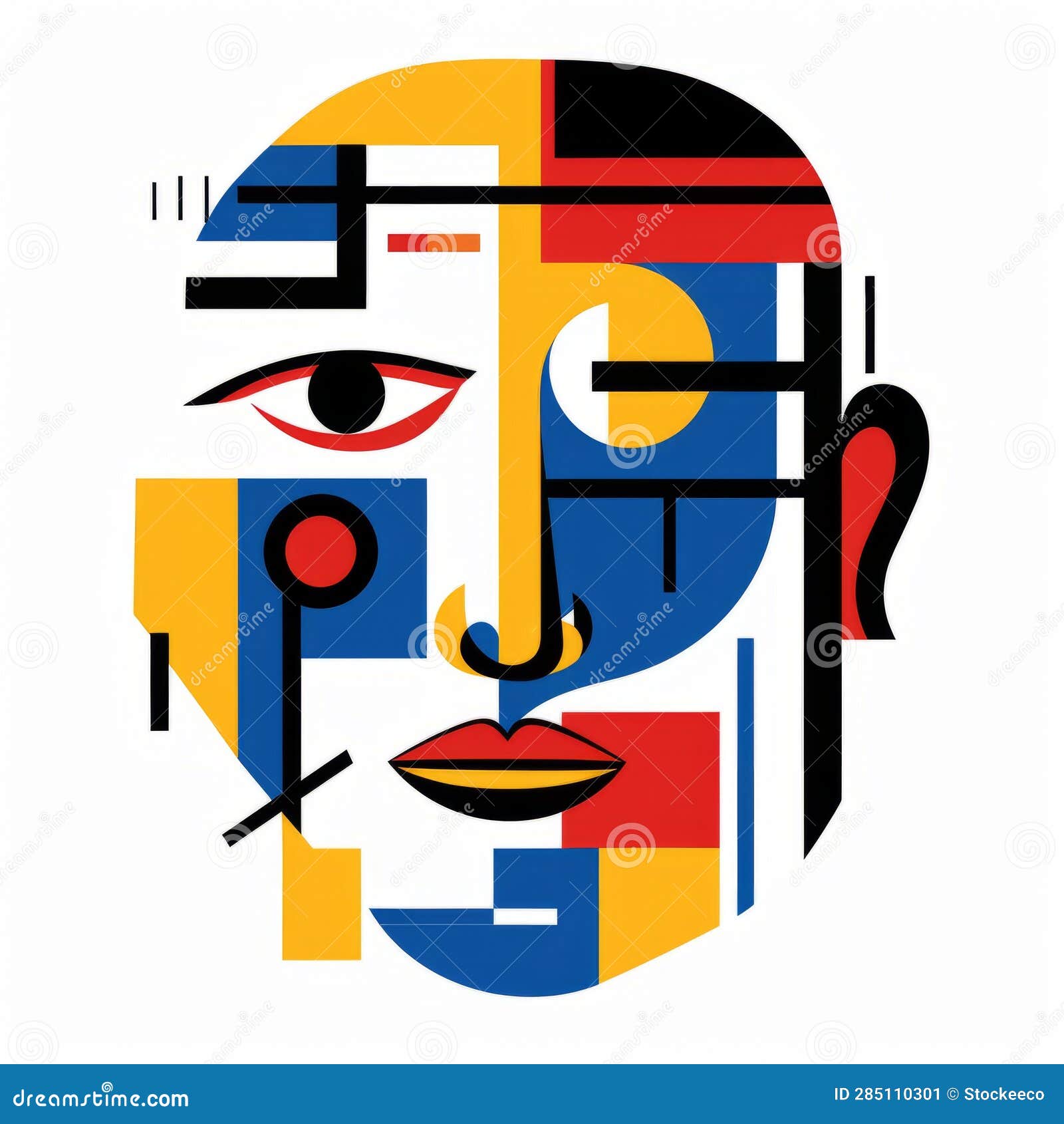 Parallel Vector De Stijl: Modern Contrast Line Illustration Stock ...