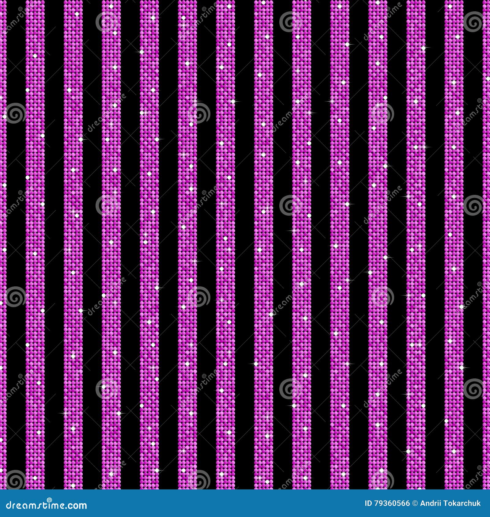 Parallel Vertical Lines. Pink Sequins. Stars. Stock Vector ...