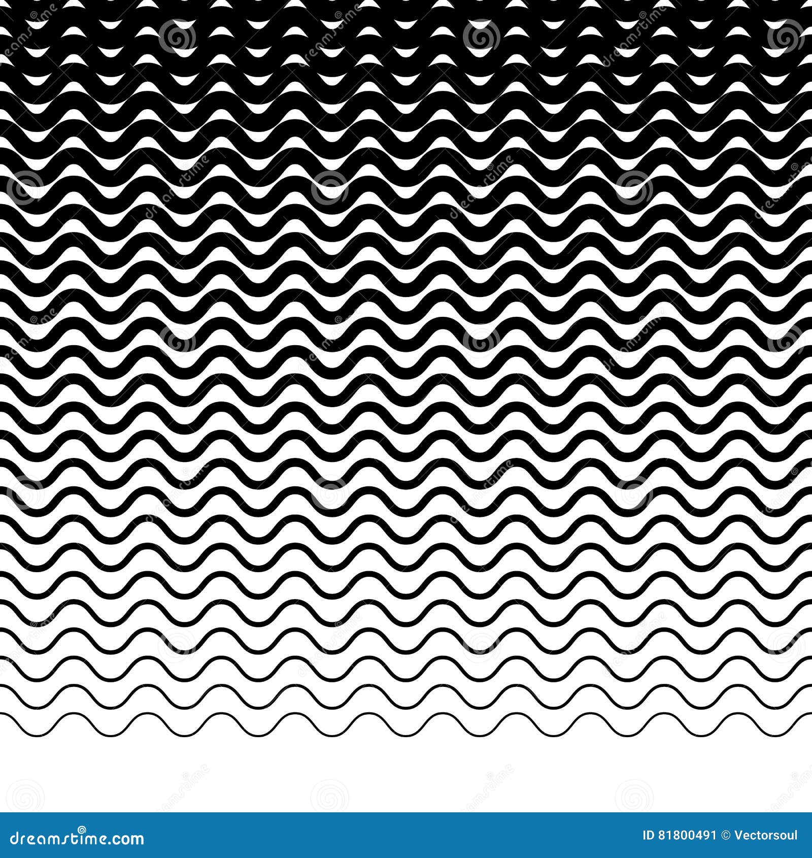 Parallel Wavy-zigzag Horizontal Lines - Horizontally Repeatable Stock ...